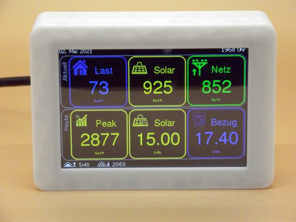 3,5-Zoll-Display - Inverter-Info - Photovoltaik-Monitoring-Systeme